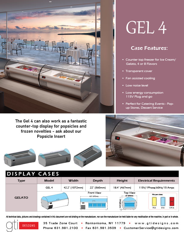 Popsicle Insert for Gel 4 Counter Display – World of Gelato